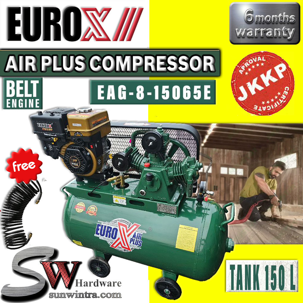 EUROX AIR PLUS AIR COMPRESSOR 8HP/150L /EAG-8-15065E - Heavy Duty with JKKP Cert | Shopee Malaysia