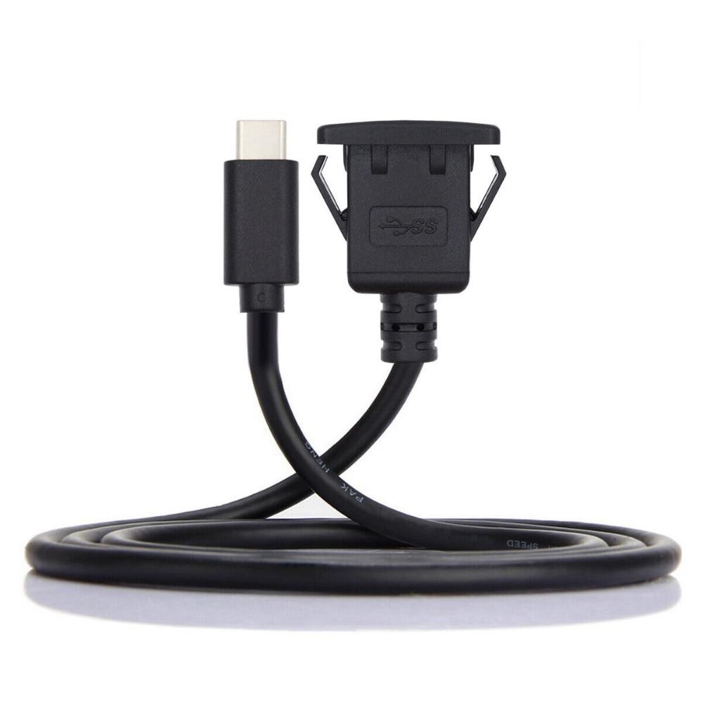 USB-C Type-C USB 3.1 Male to Female 10Gbps Extension Flush Car Latch ...
