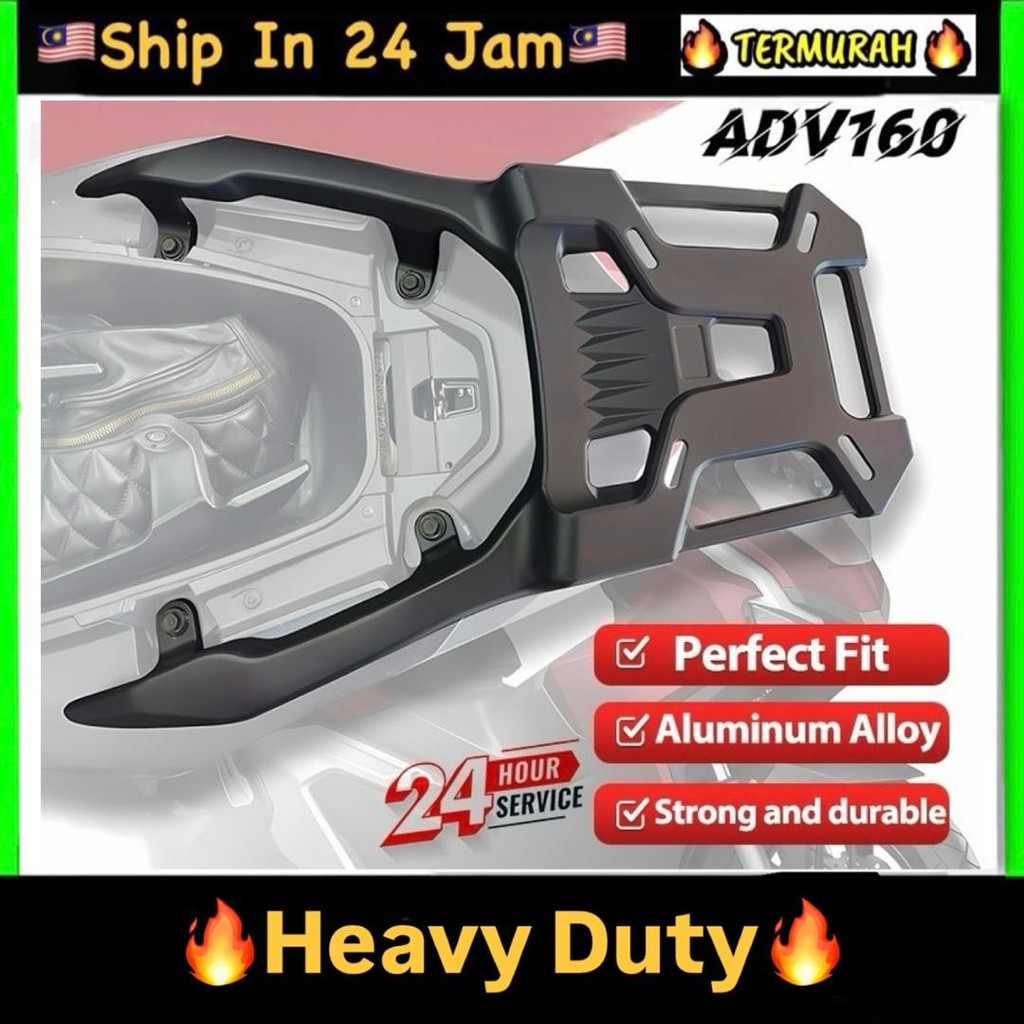 Honda ADV160 Monorack Heavy Duty Rear Rack Top Box Aluminum Hard Case ...