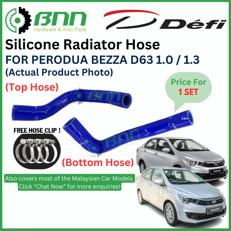 [BNN] DEFI Perodua Bezza D63 Radiator Silicone Hose Blue / Biru (Top ...