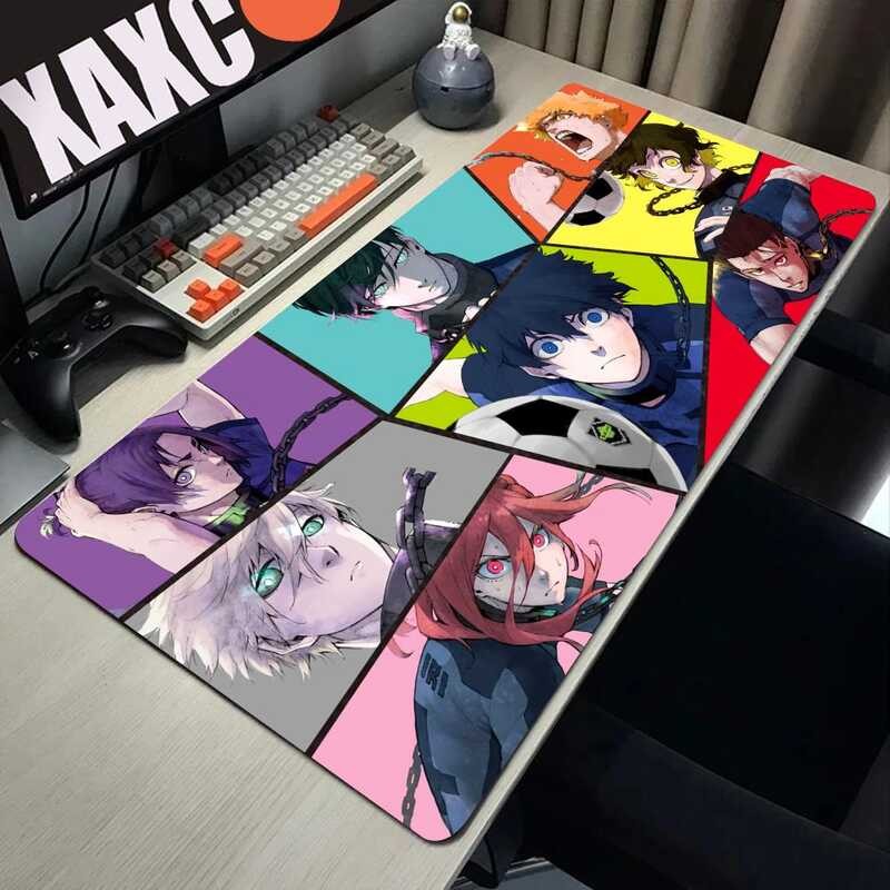 Blue Lock Mouse Pad PC Gaming Mouse Desk Mat Gamer keyboard Large ...