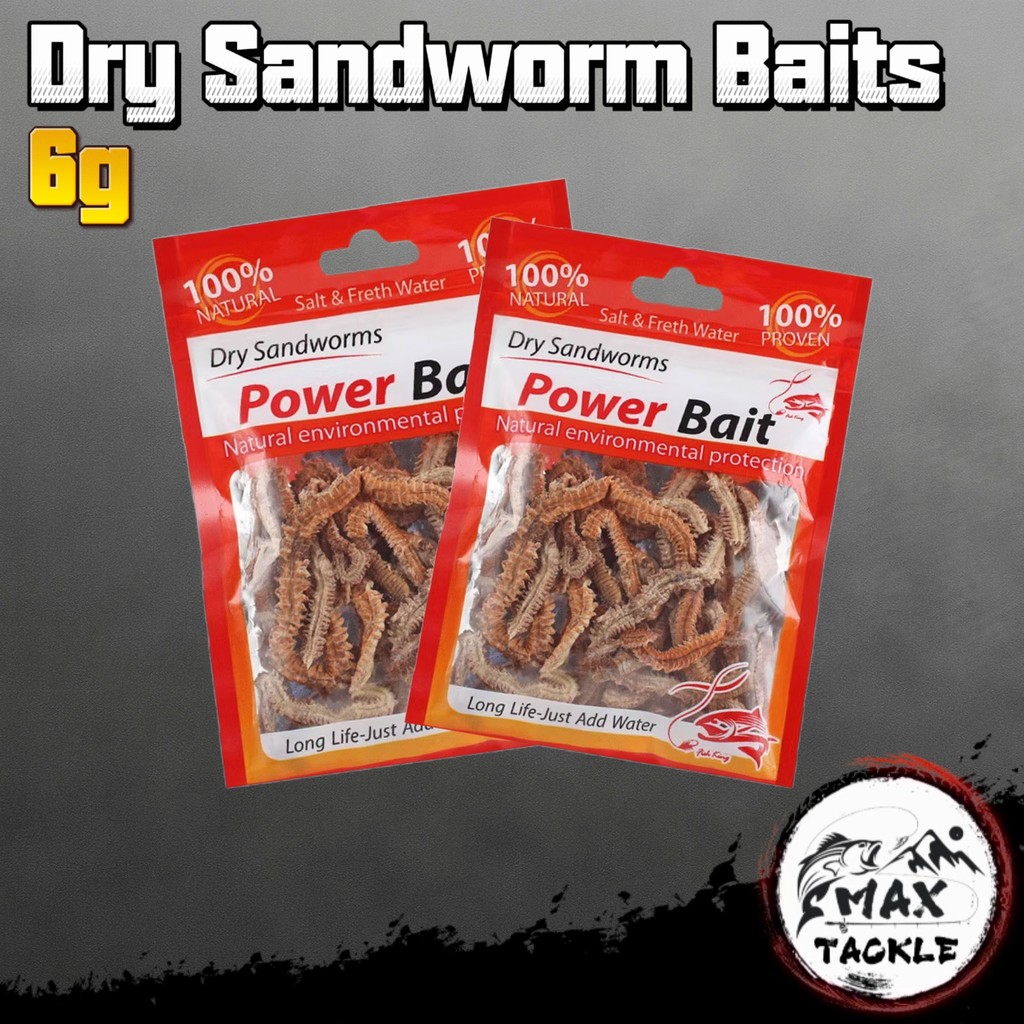 Dry Sandworm Fishing Bait 6g Umpun Kering Pancing Udang dan Ikan Umpan ...