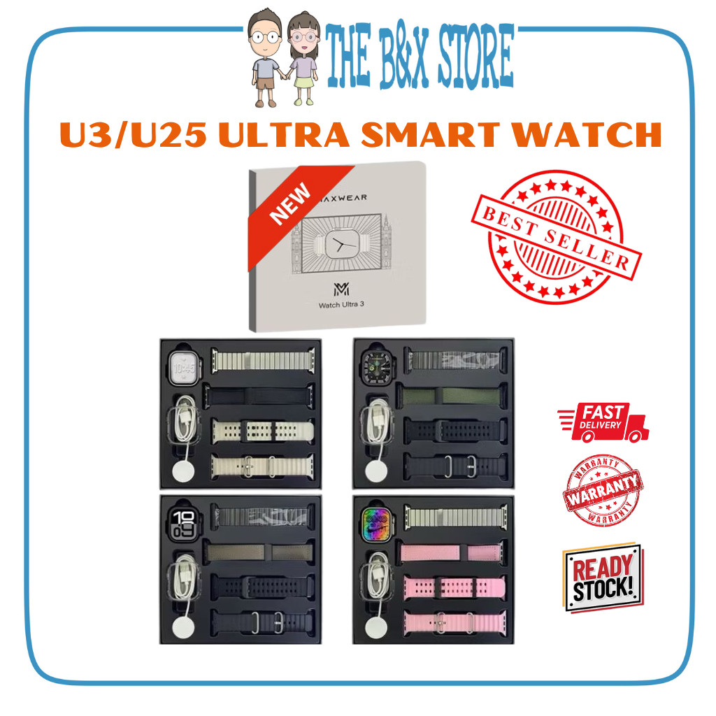 MAXWEAR ULTRA 3 U3 U25 U19 MAX U15 V2 U17 U18 Smart Watch Amoled ...
