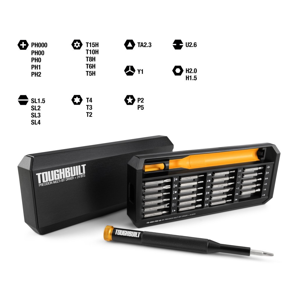 TOUGHBUILT TB-H5S-PRE-M-11 24-bit Precision Multi-Bit Driver + Case ...