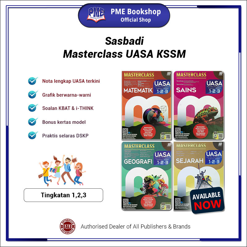 【PME Bookshop】 (2024) Sasbadi: Masterclass UASA KSSM Tingkatan 1,2,3 | Shopee Malaysia
