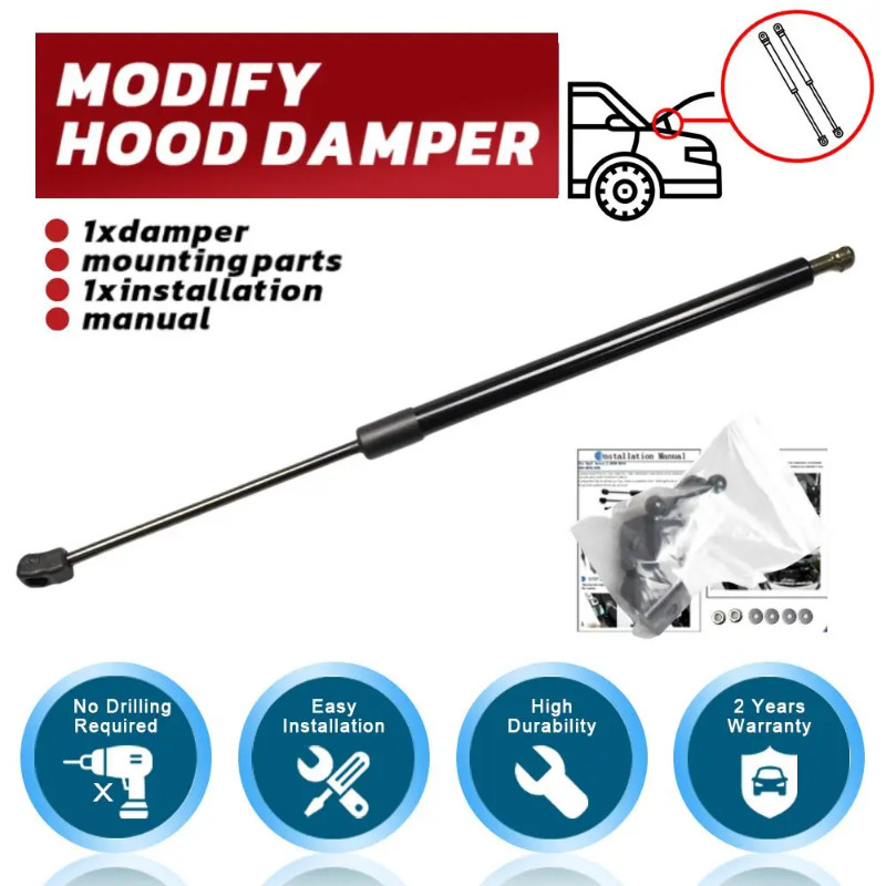 1 PCS Hood Struts for Citroen C4 MK3 2020-2024 Gas Damper Lift Support ...