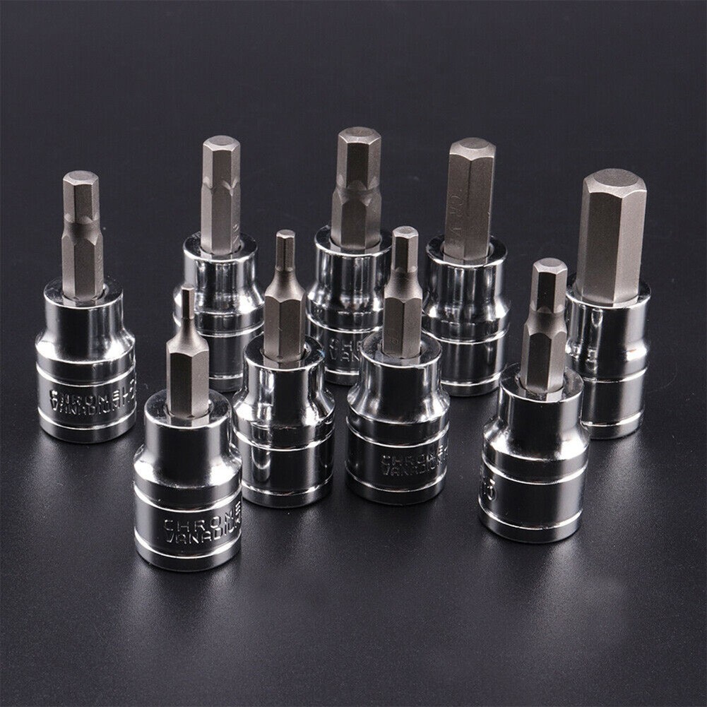 [BTSL] 9pcs/set Allen Key Sockets Hex Bit Socket Set 3/8" Drive & Drill ...