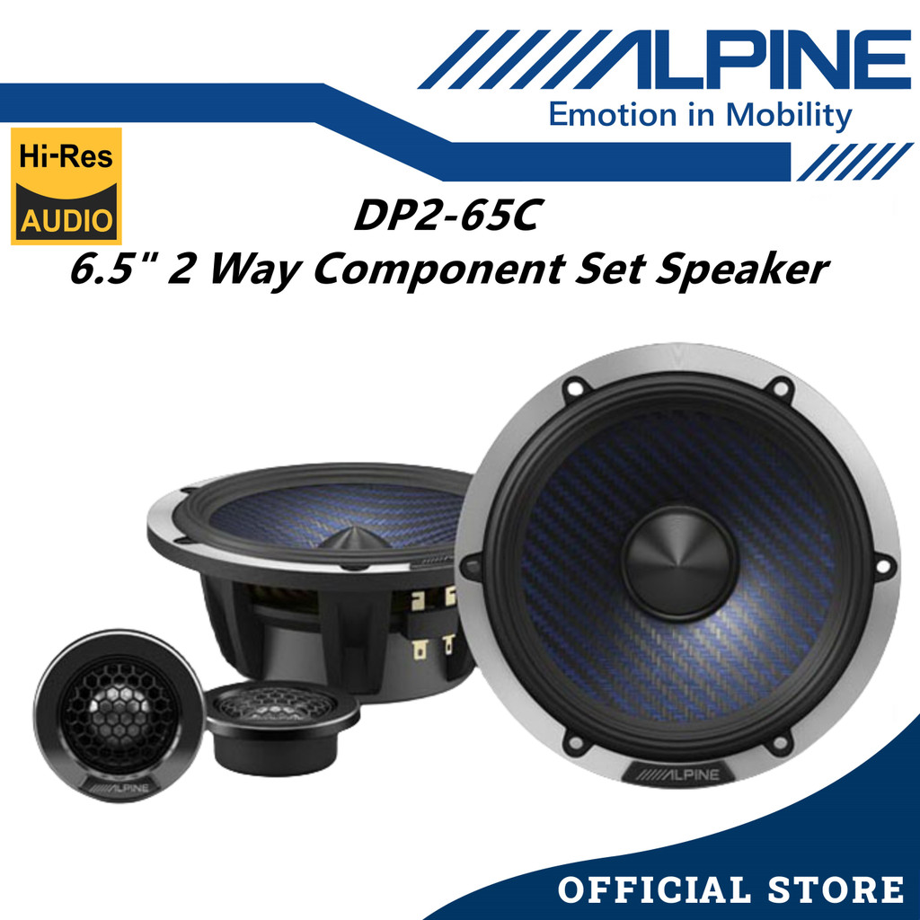 Alpine 2 Way 6.5" Hi-Res Component Set Car Speaker With Crossover n ...