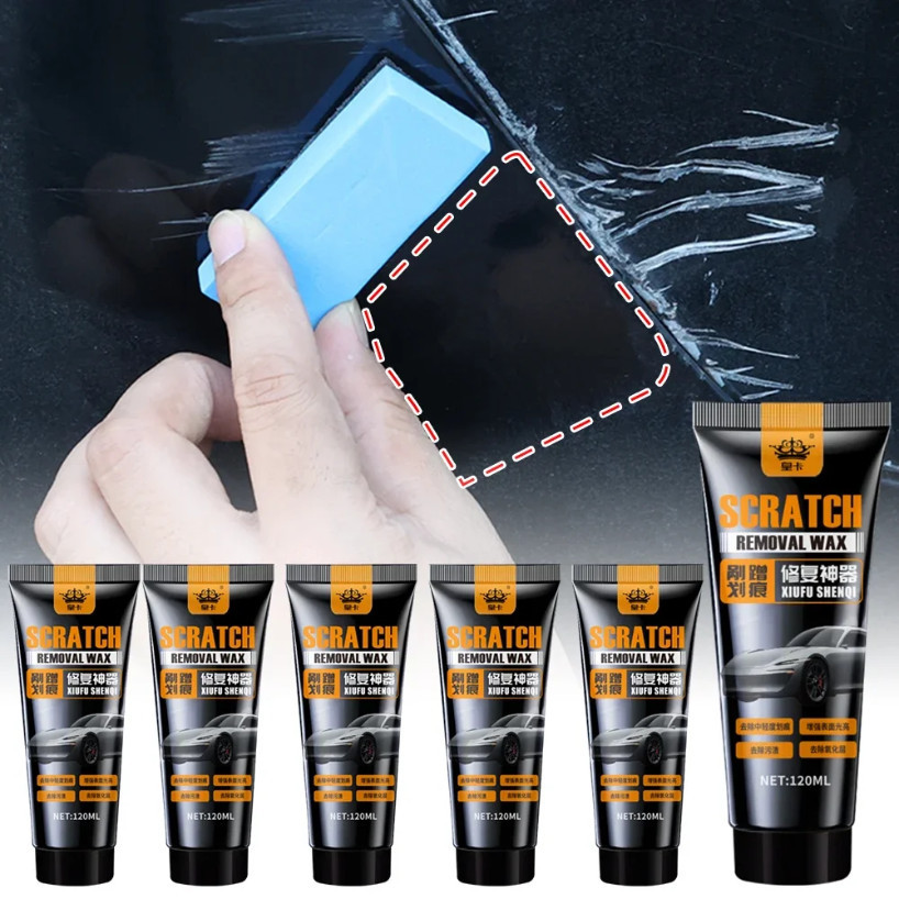 🔥3s Quick Fix Scratch🔥 120ml Car Scratch Remover with Towel & Sponge ...