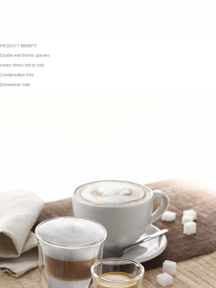 DeLonghi 5513214591 Double Walled Espresso Thermo Cups Glass Glasses ...