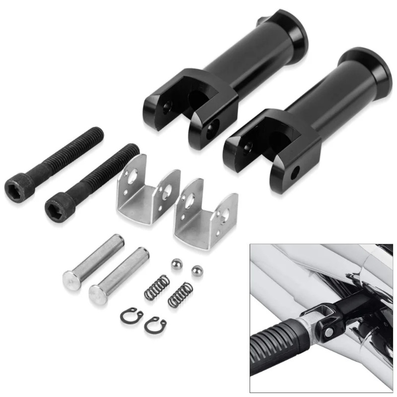 Motorcycle Passenger Footpeg Supports Brackets For Harley Deluxe Fat ...