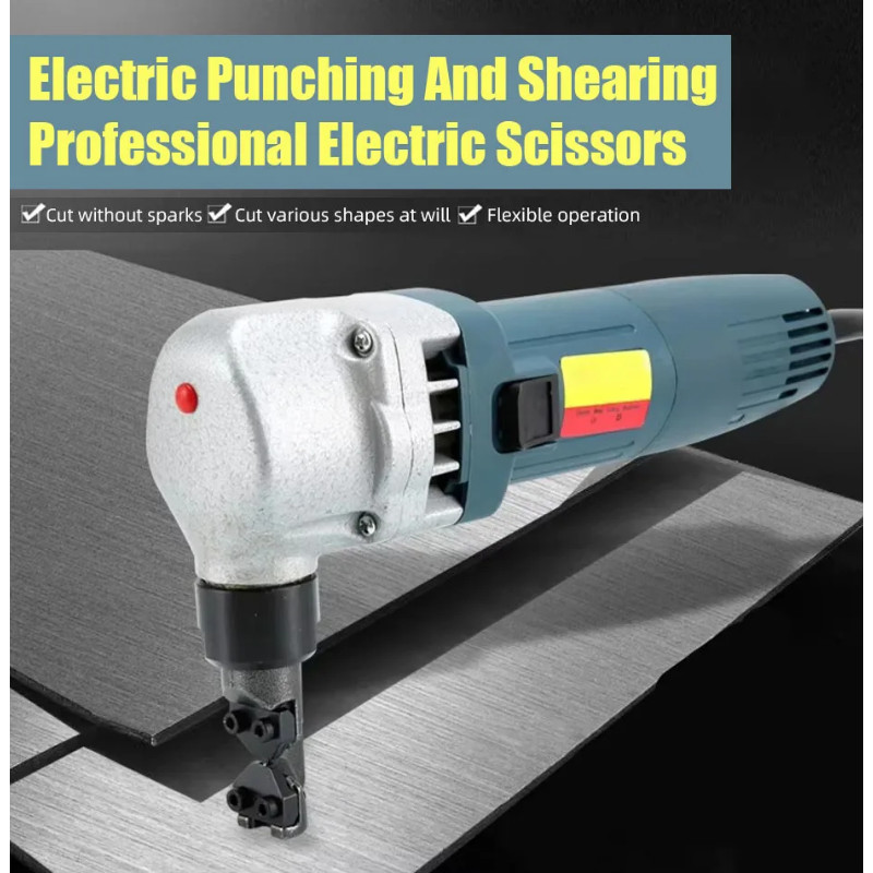 Electric Metal Punching Shear Sheet Metal Cutter Stainless Steel Metal Nibbler Curve Cutter ...