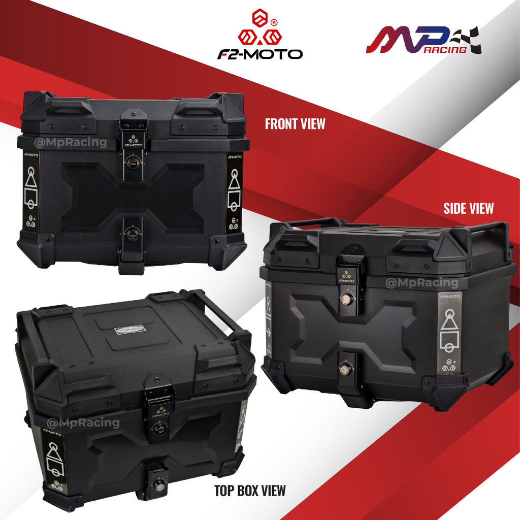 F2-MOTO Top Box PREMIUM PP 45L Triple Black / Universal box | Shopee ...