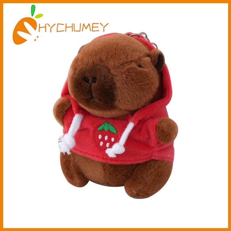 Capybara Fluffy Keychain Plush Toy Peachy Pink Soft Cuddly 12cm ...