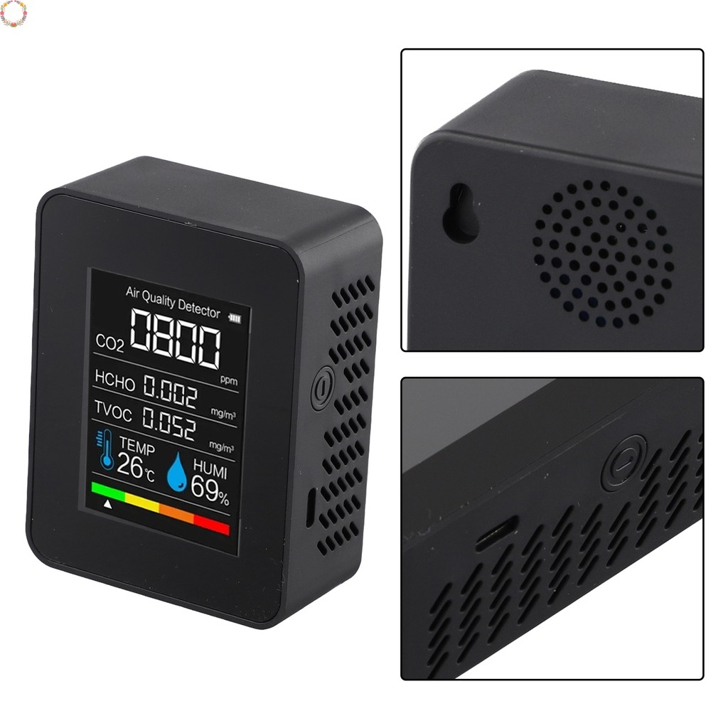 [HME] Air Quality Monitor 5in1 Indoor Carbon Dioxide Detector ...