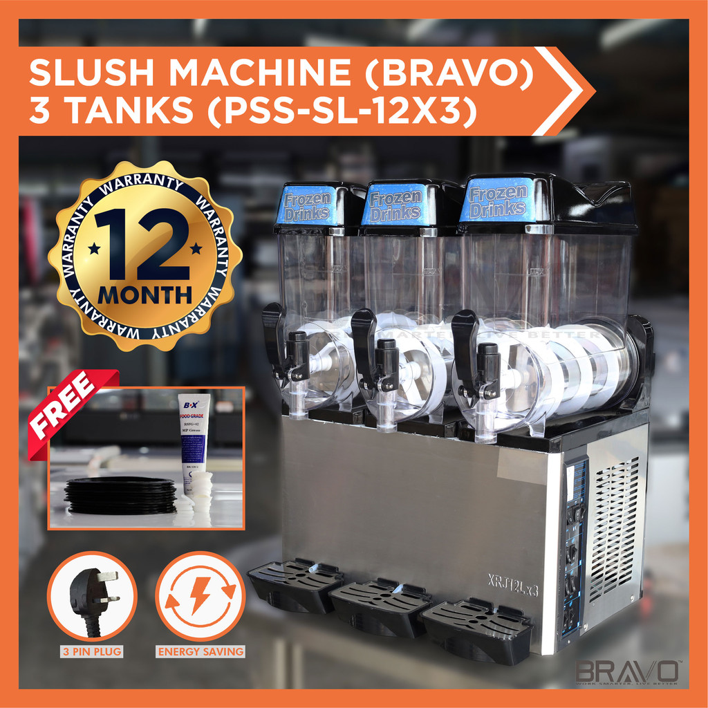 Bravo [3 tank] Slush Machine Commercial Frozen Drink Smoothie Slushy ...