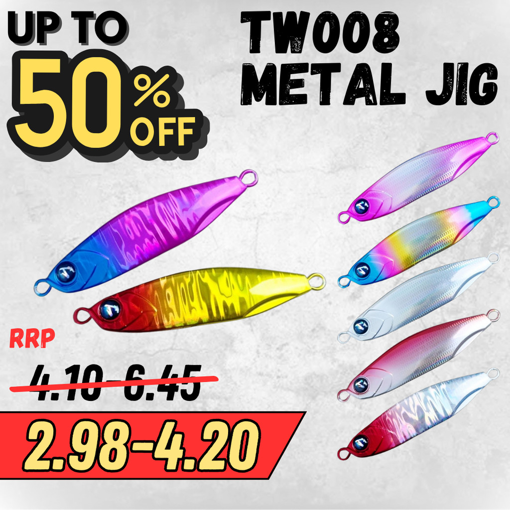 【METAL JIG T-Sabit TW008】METAL Jig Lure 1Pcs 10g/15g/20g/40g FISHING Lure Micro Jig/Fast jig ...