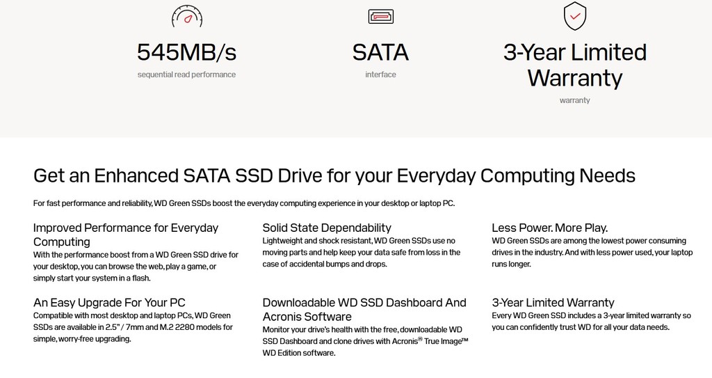 WD Blue Green SSD 2.5" SATA 240GB 480GB 500GB 1TB 2TB 4TB SA510 Dalaman ...