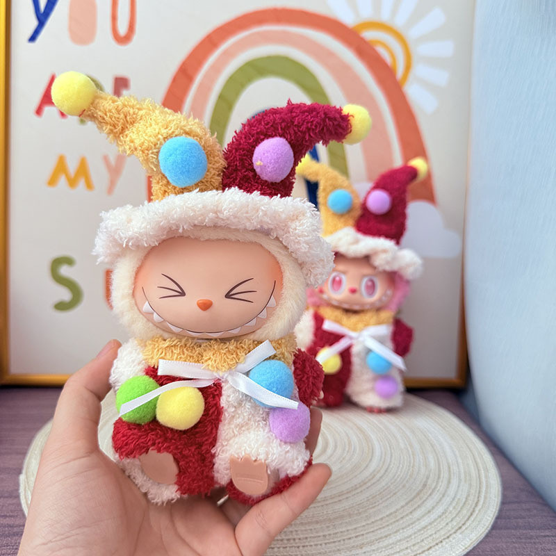 CF (No dolls) For labubu v1/v2/v3 clothes labubu ball clown suit cute ...