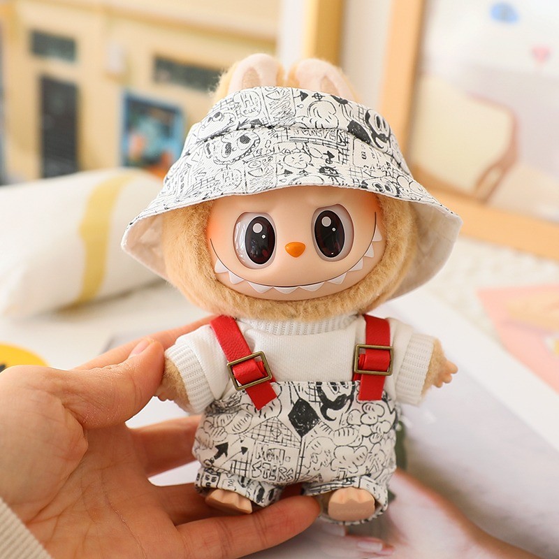 For 1st 2nd 3rd Gen 17cm Labubu Tendencia Clothes Pendant Sitting Party ...