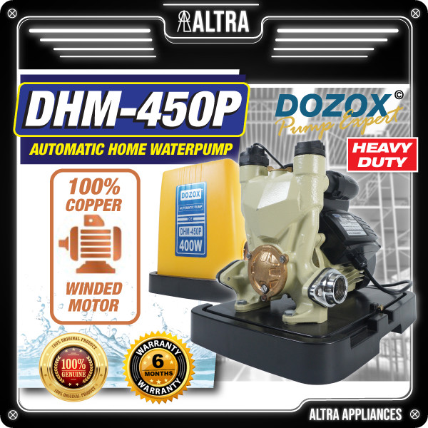 DOZOX DHM450P Intelligent Automatic Self Priming Pump / Booster Pump ...