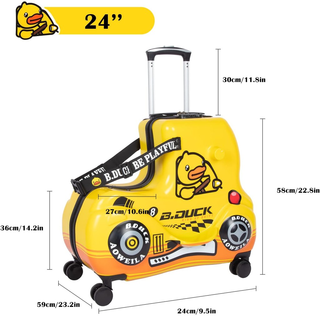 BDUCK Yellow Duck Suitcase can carry a 24 inch children's travel ...