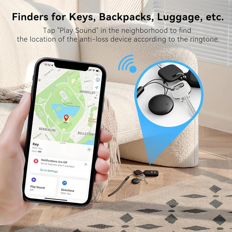 Anti-lose Security Finder Tracker Smart Tag for Apple Find My Key ...