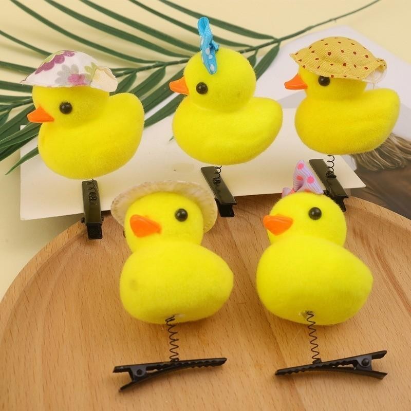 Cute Little Yellow Duck Hair Clip Bowtie Duck Hair Accessories Funny ...