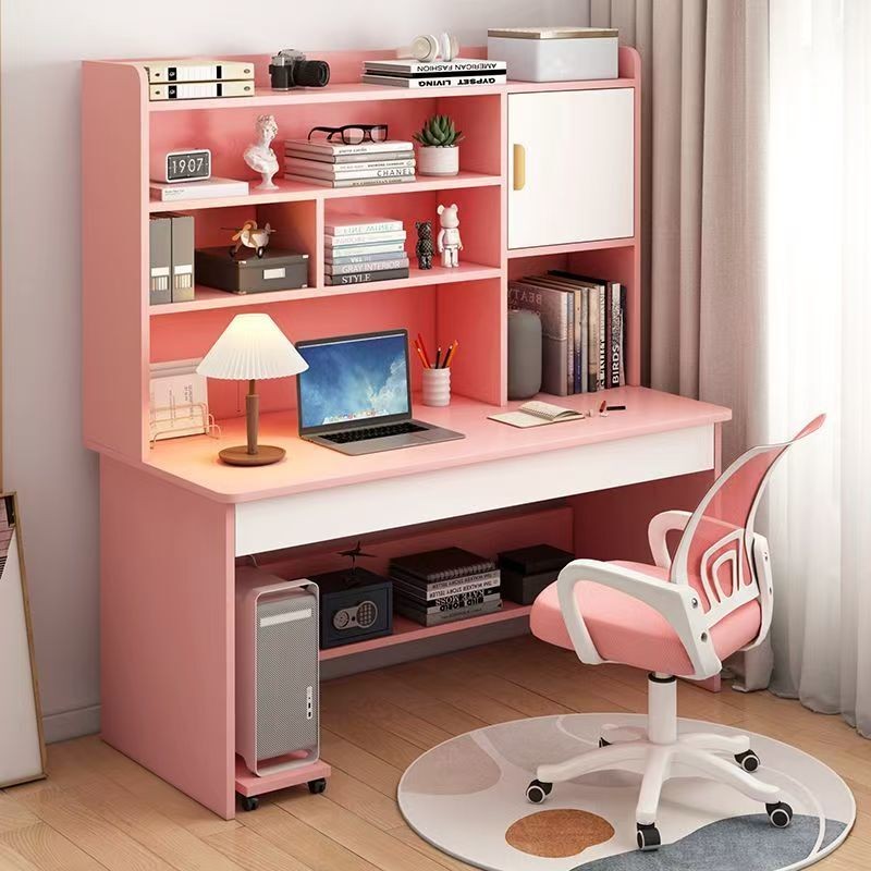 Study Table Bookshelf Integrated Kids Table And Chair Simple Study ...