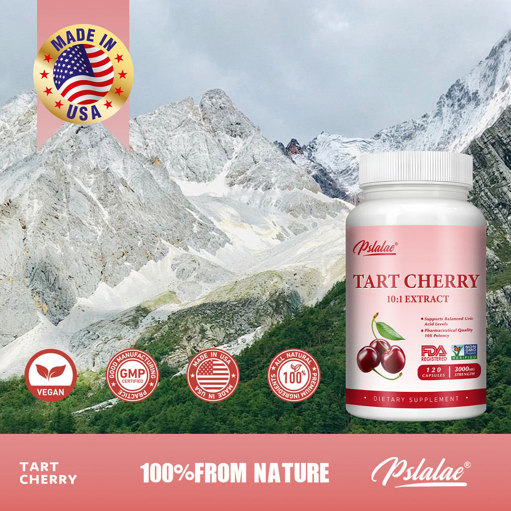 Tart Cherry Extract Capsules - 300 mg Tart Cherry Powder Supplement ...
