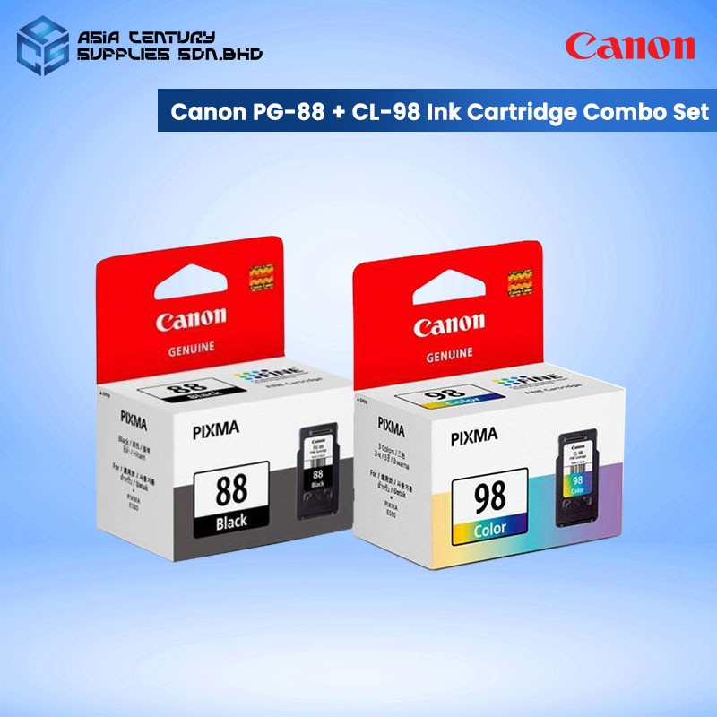 Canon PG-88 + CL-98 (Combo Set) Original Ink Cartridge / Canon Pixma E500 / E510 / E600 / E610 ...
