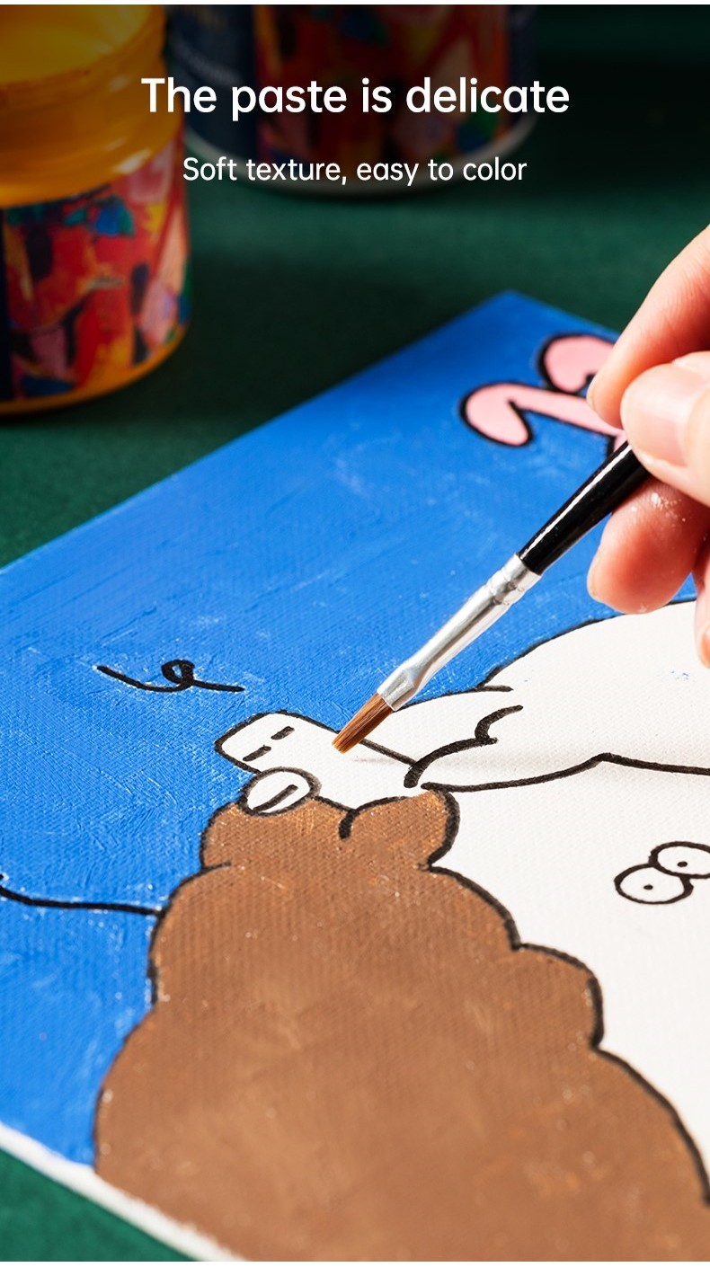 Deli Finenolo Acrylic Paint Colors (100ml) Cat Akrilik Waterproof ...