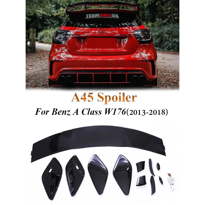 For Mercedes Benz A Class W176 Sedan Rear Bumper Spoiler Wing Kit AMG ...