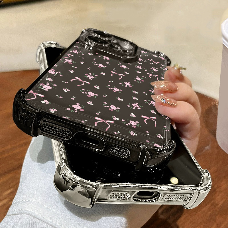 Electroplate with lens film Exquisite Pink Bow Tie Casing for Samsung ...