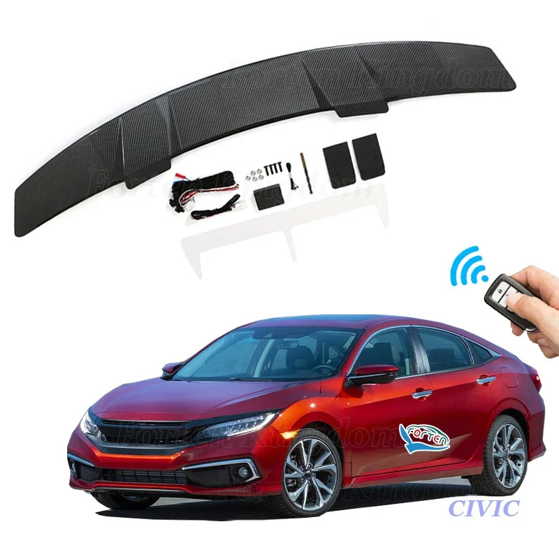 Electric Car Spoilers Universal Carbon Fiber Rear Spoiler For Honda ...