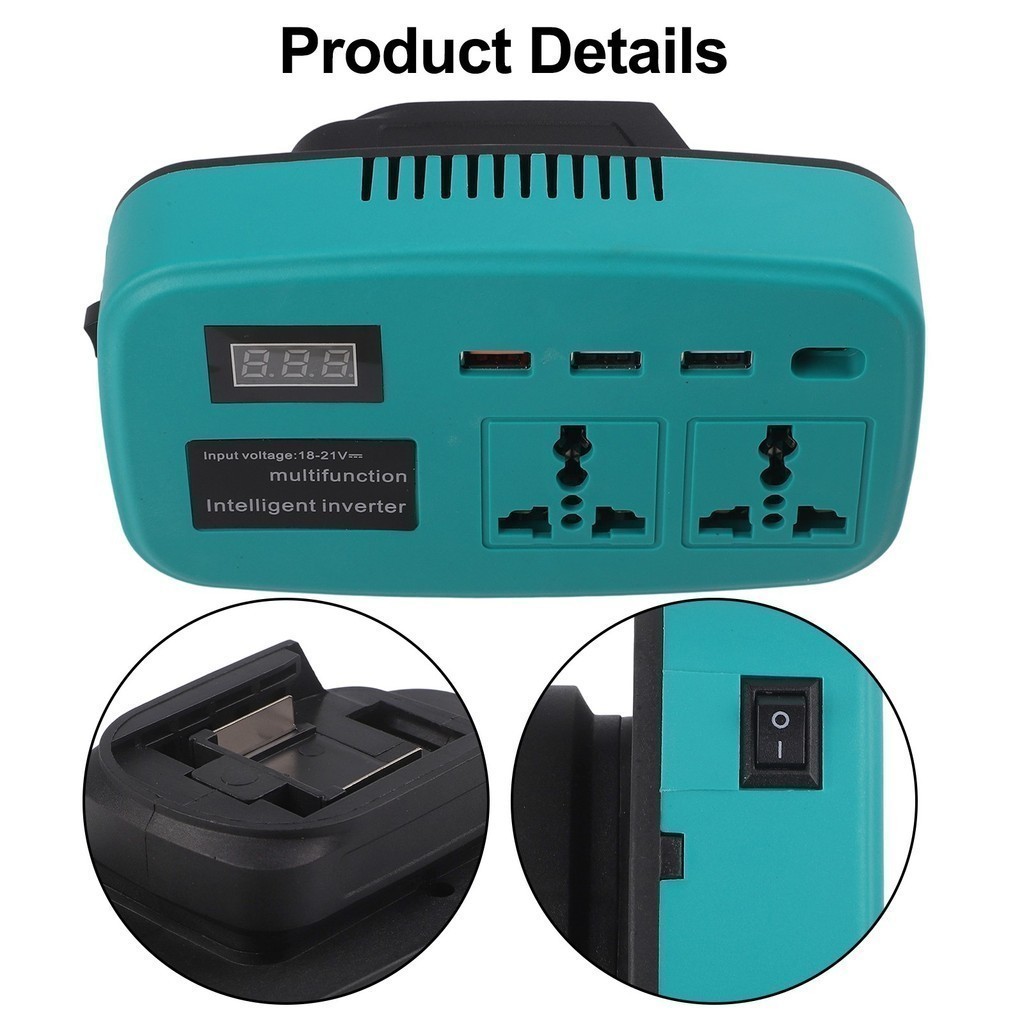 Portable Efficient Power Inverters for 20V Battery Inverter 20v to 220v ...