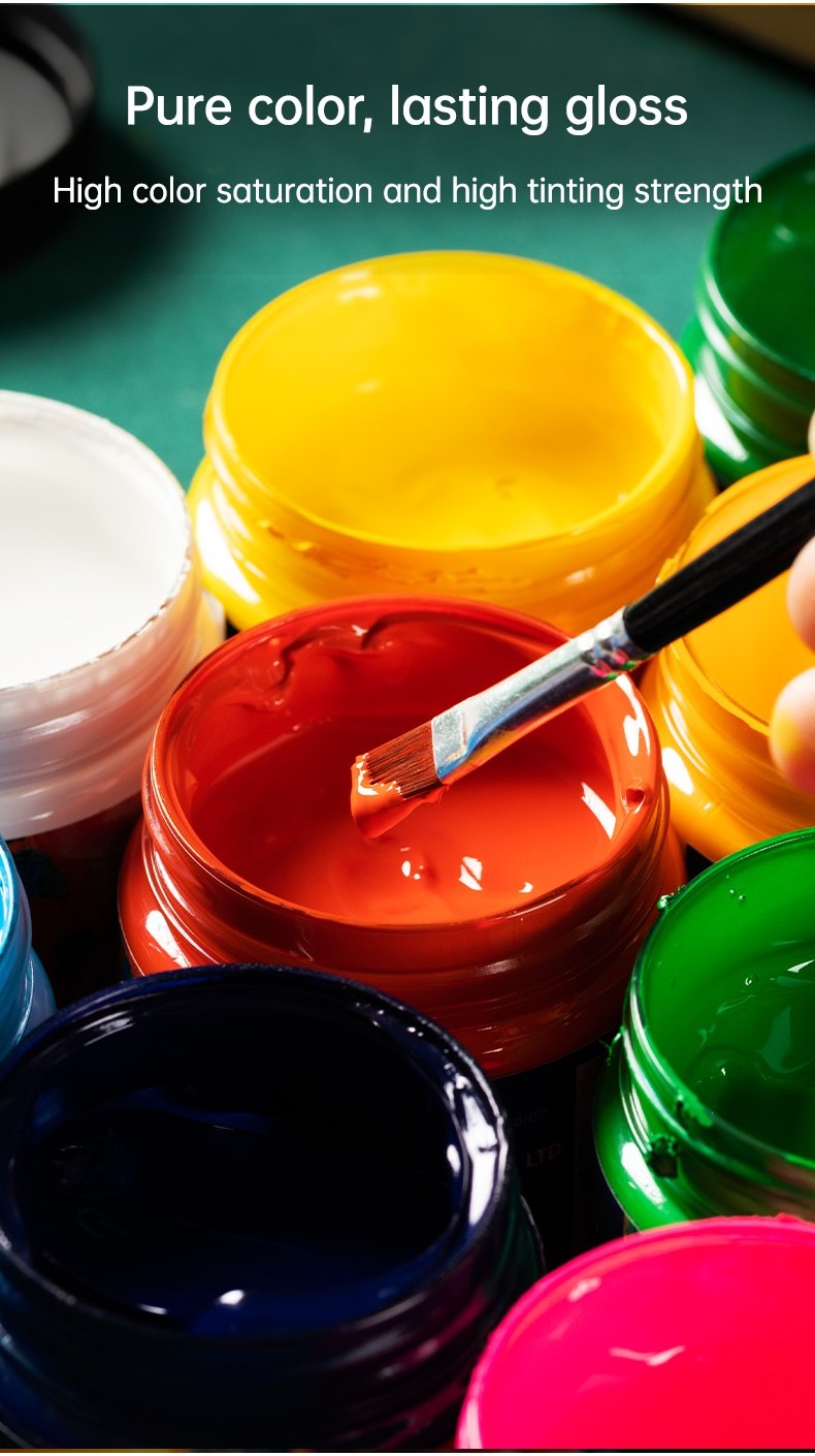 Deli Finenolo Acrylic Paint Colors (100ml) Cat Akrilik Waterproof ...