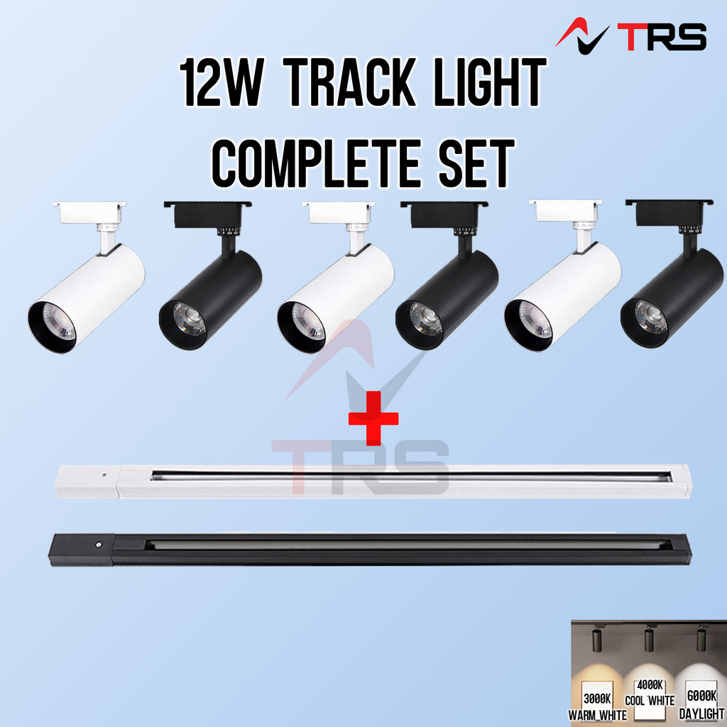 12W TRACK LIGHT COMBO SET WITH TRACK RAIL | Shopee Malaysia