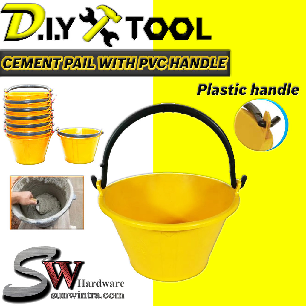HEAVY DUTY HIgh Quality Cement Pail With PLASTIC Handle / Baldi Simen ...