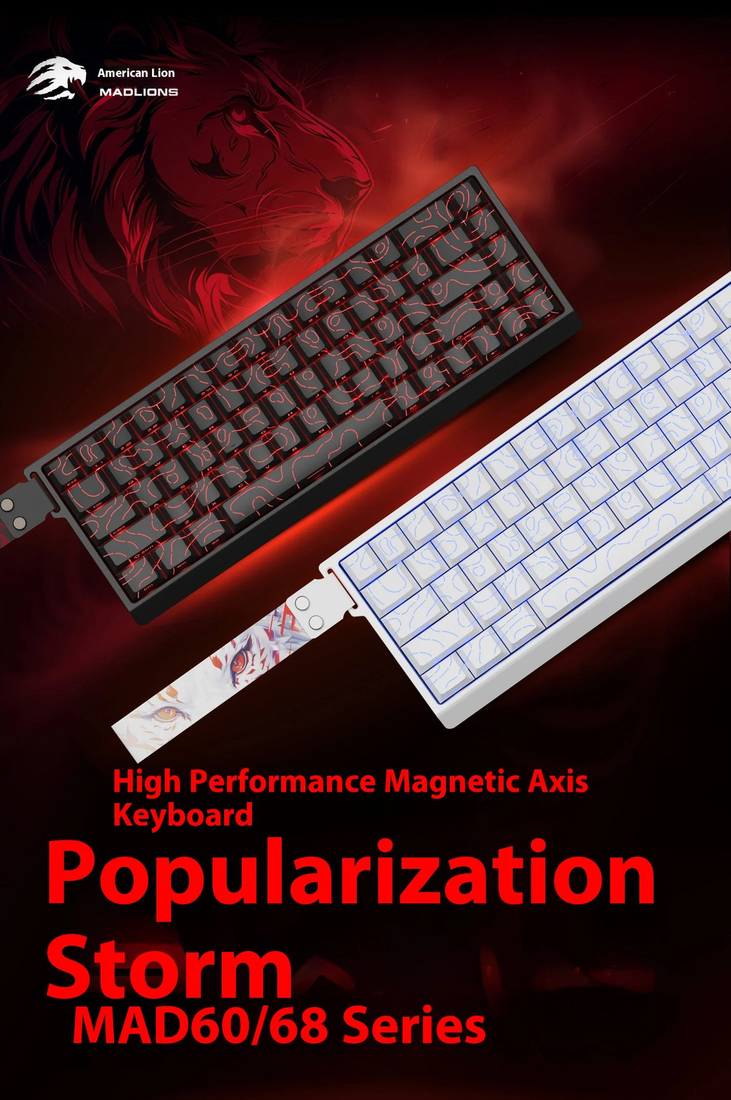 MADLIONS Mad60 Mad68 HE Mechanical Keyboard Magnetic Switch Madcatz ...