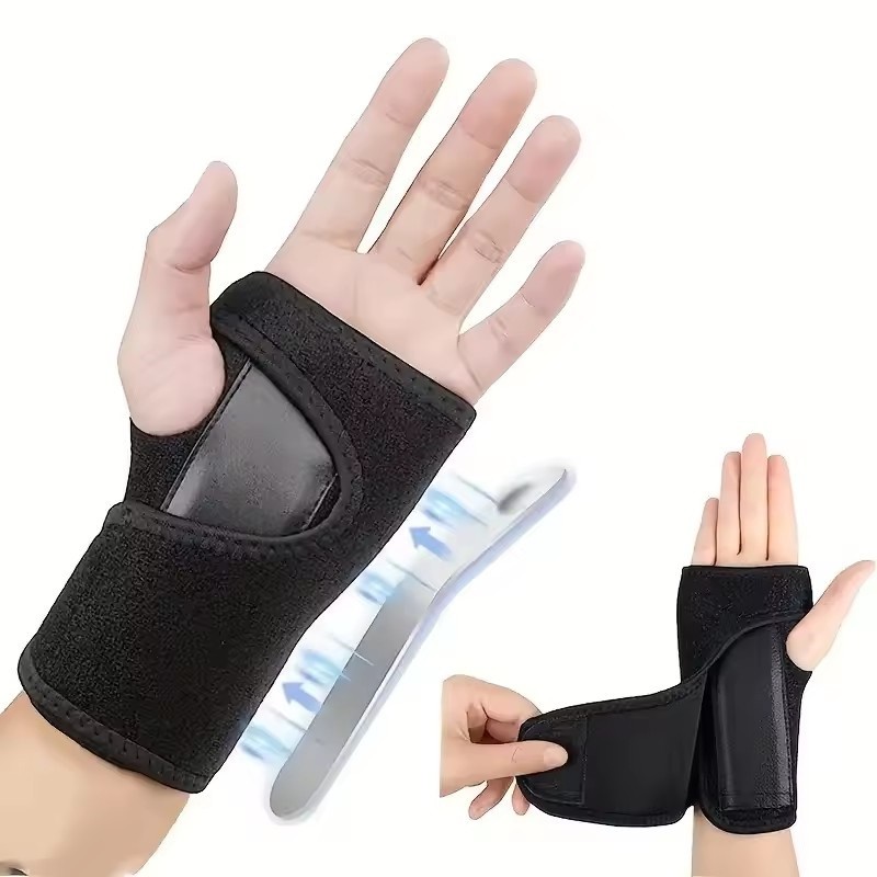 MASSTEK Wrist Brace with Metal Splint Adjustable Wrist Support Hand ...