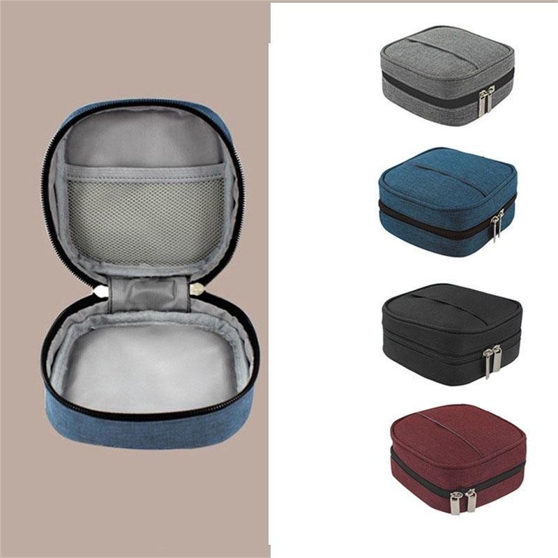 (LAL)Mini Square Digital Bag Adapter Power Data Cable Headphone Mouse ...