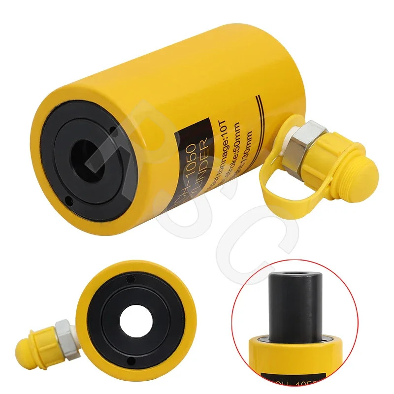 10 ton 50mm Hydraulic Hollow Plunger Jack RCH-1050 Hollow Plunger Ram ...
