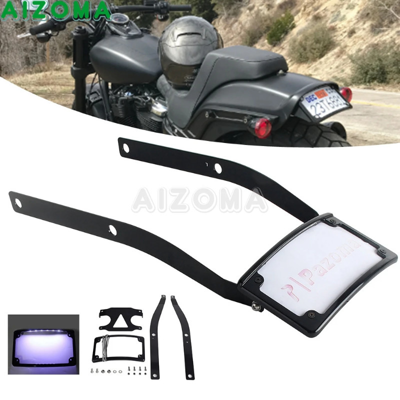 Motorcycle Tail Tidy license Plate Frame Lights For Harley Softail Fat ...