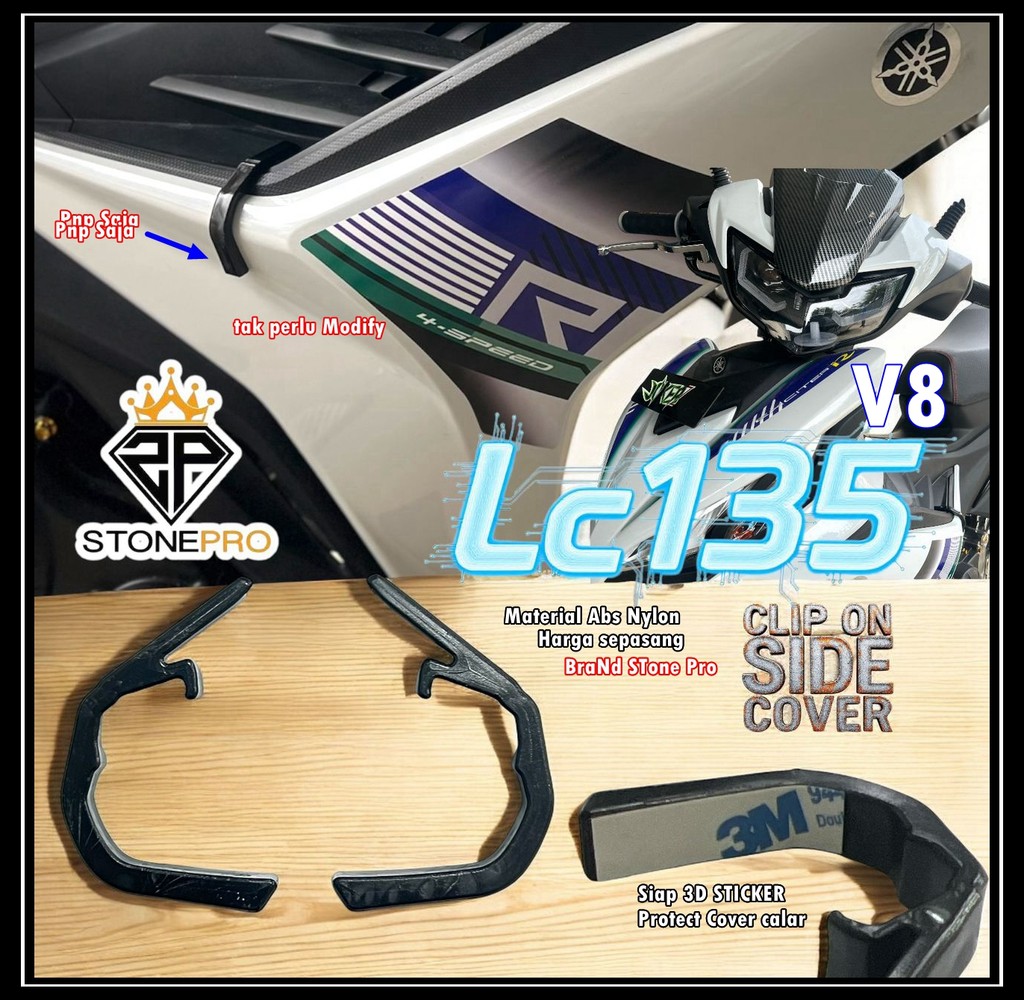 LC135 V8 Y15ZR Stone Pro Clip Set With 3D double Tape on side coverset ...