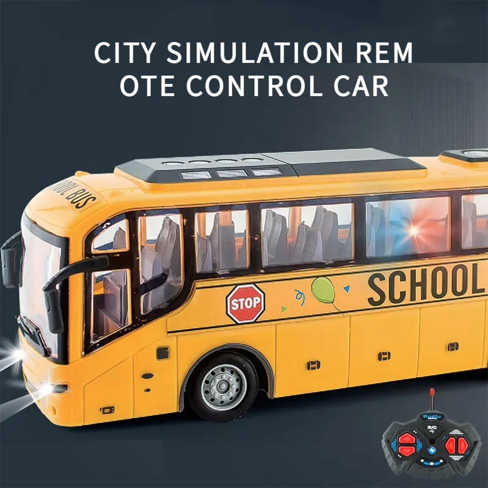 [Ready Stock] RC Bus Toys Kids Boy Girl Push Pull Large Size School Bus ...