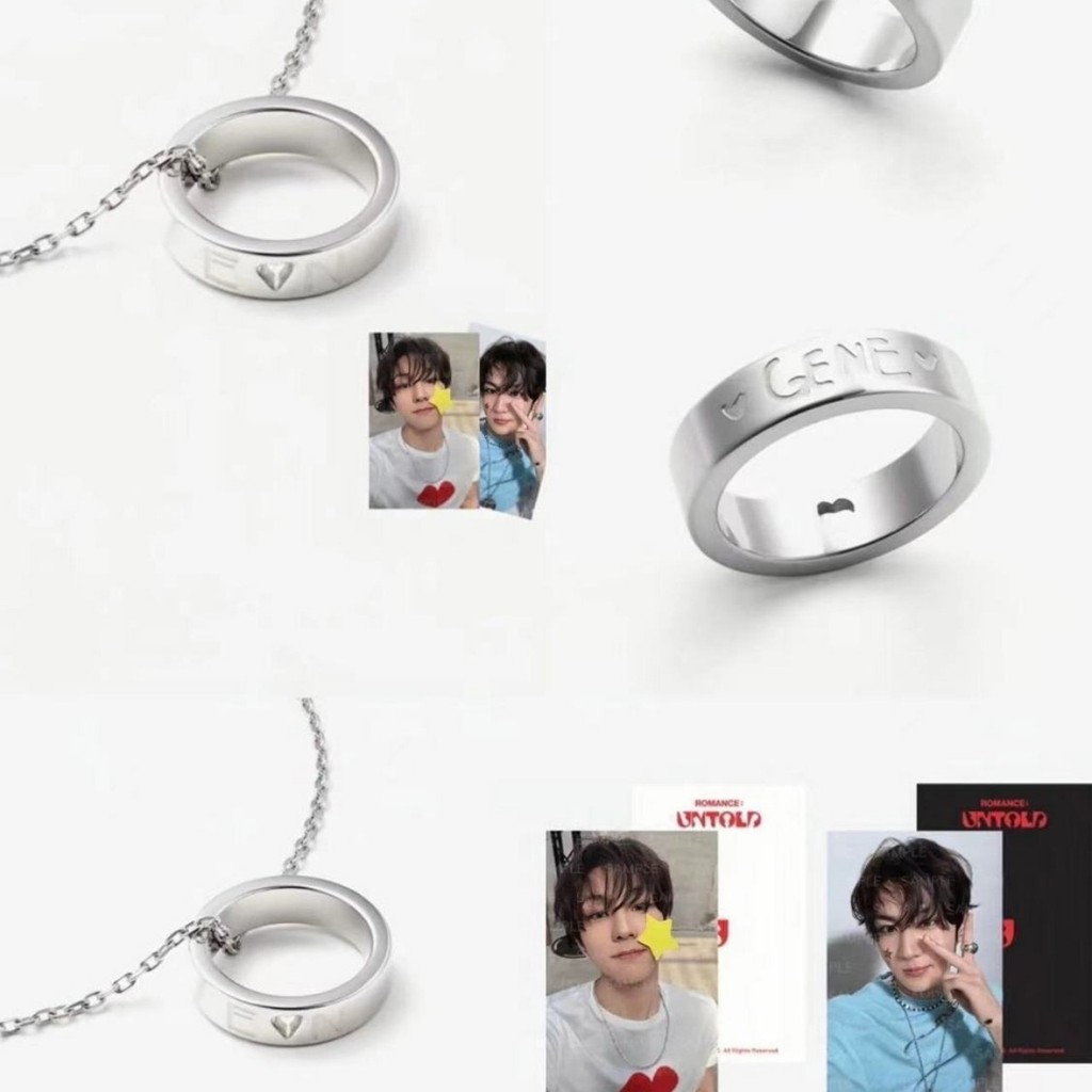 KPOP Idol ENHYPEN Same Style Ring Tail Ring Pendant Necklace ...