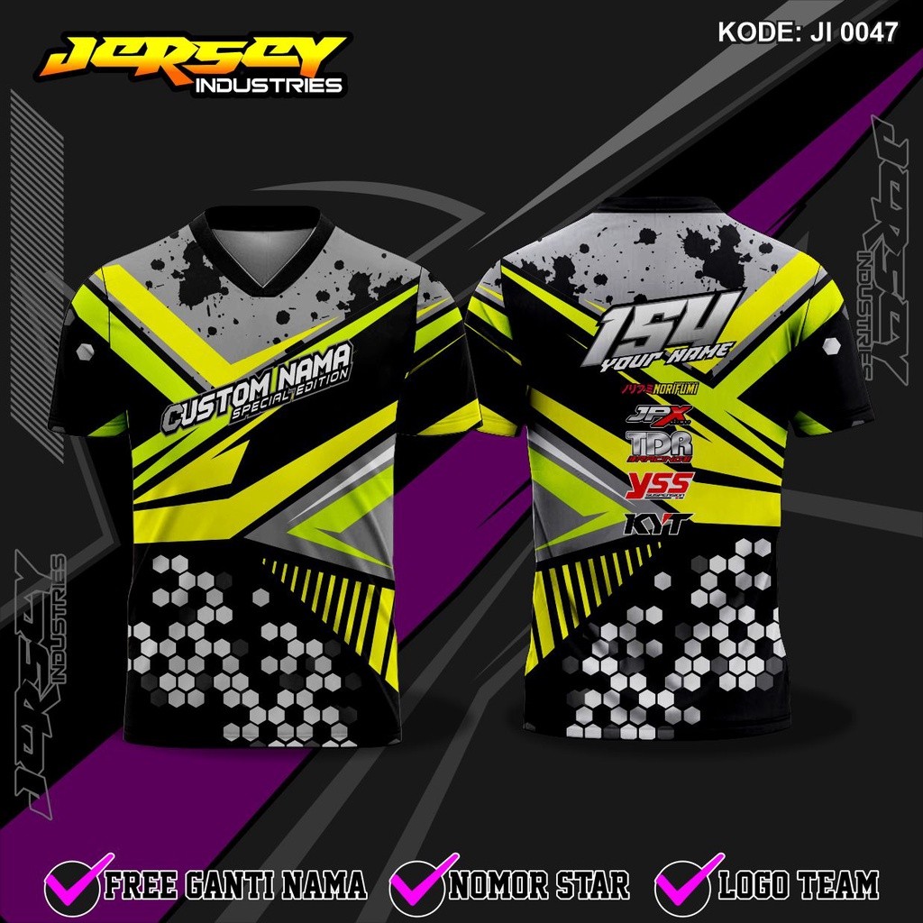 Baju Jersey Racing Desain Terbaru, Bisa Custom Nama Nomor, Bisa Request ...