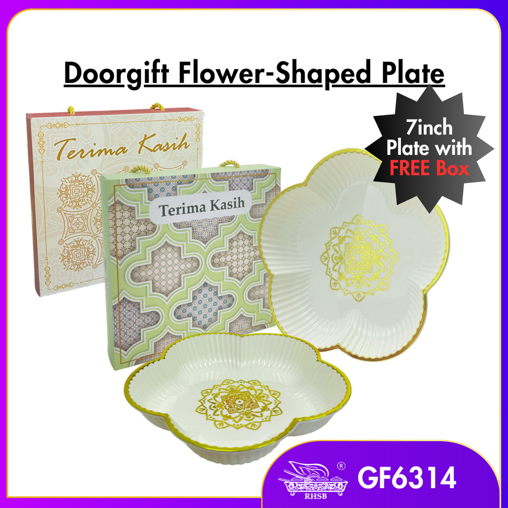 7 INCH DOORGIFT MANGKUK BUNGA/ DOORGIFT VIP/FLOWER SHAPE PLATE ...
