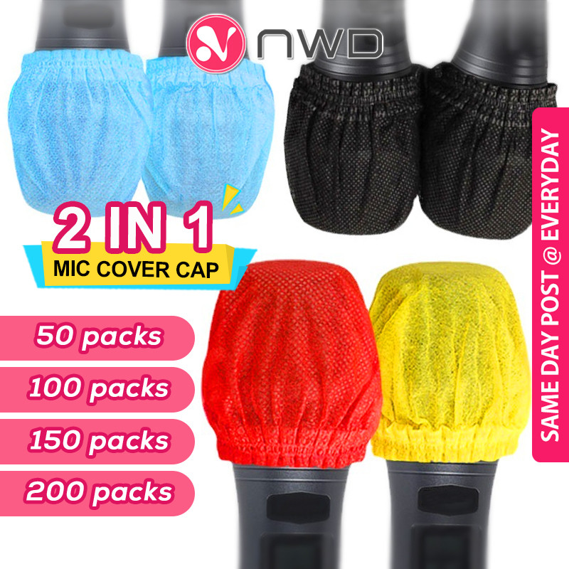 𝗛𝗬𝗚𝗜𝗘𝗡𝗘 𝗠𝗜𝗖 》50/100/150/200 Pairs Disposable Mic Cover Microphone Cap ...